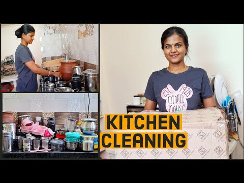 Kitchen cleaning tamil | Decluttering & organization | cleaning routine ...