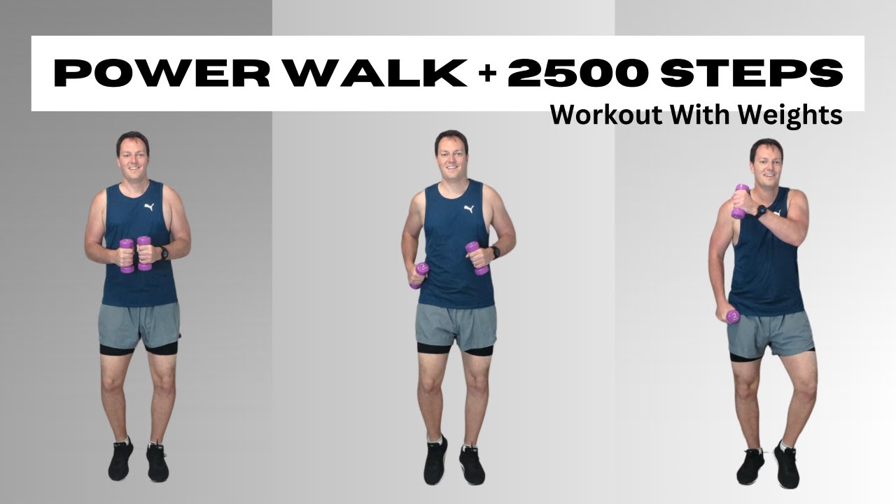 2500-Step Power Walk Workout with Weights: Home Fitness | Caminata ...