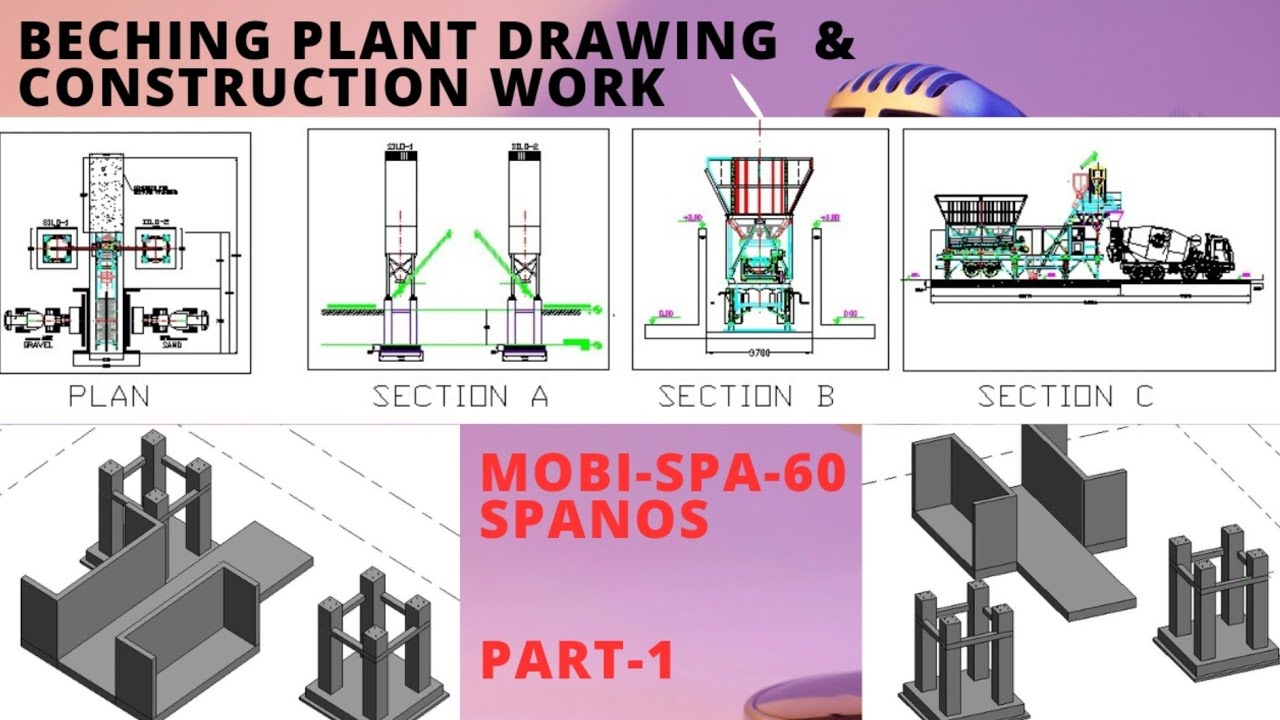 How to make foundation of cement silo tank for concrete plant - YouTube