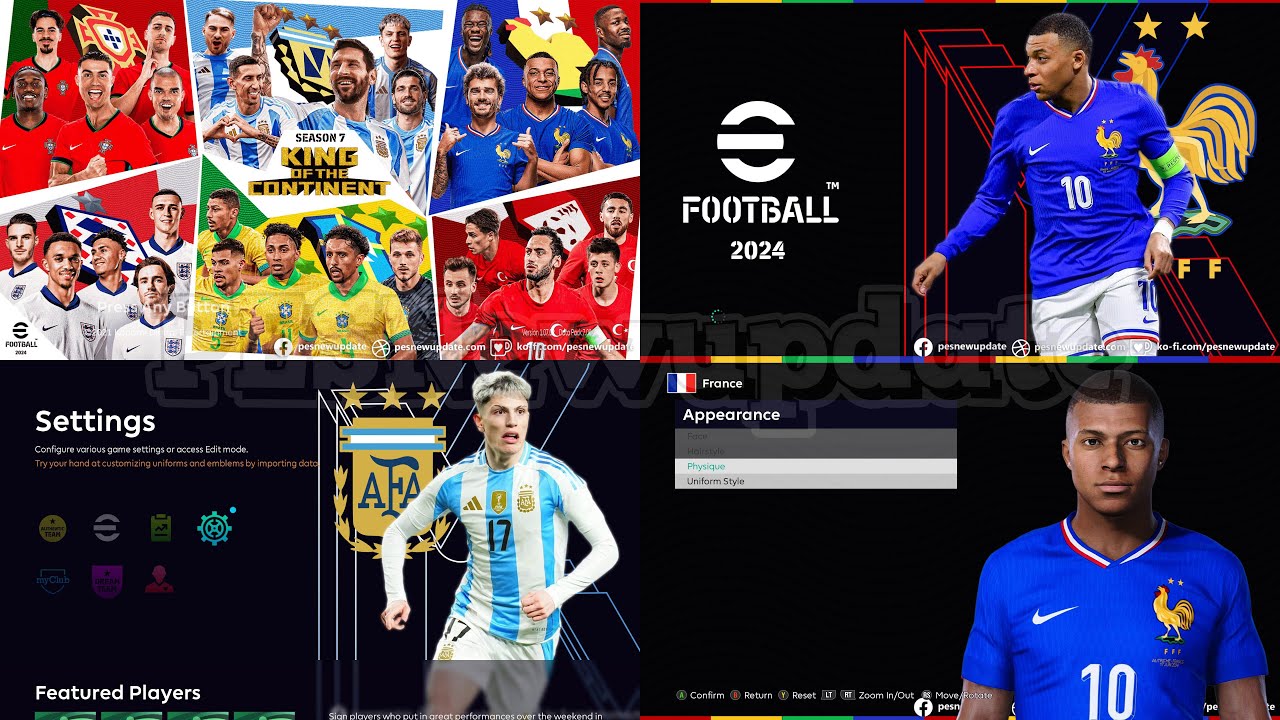 PES 2021 Menu eFootball 2024 SEASON 7 by PESNewupdate - YouTube