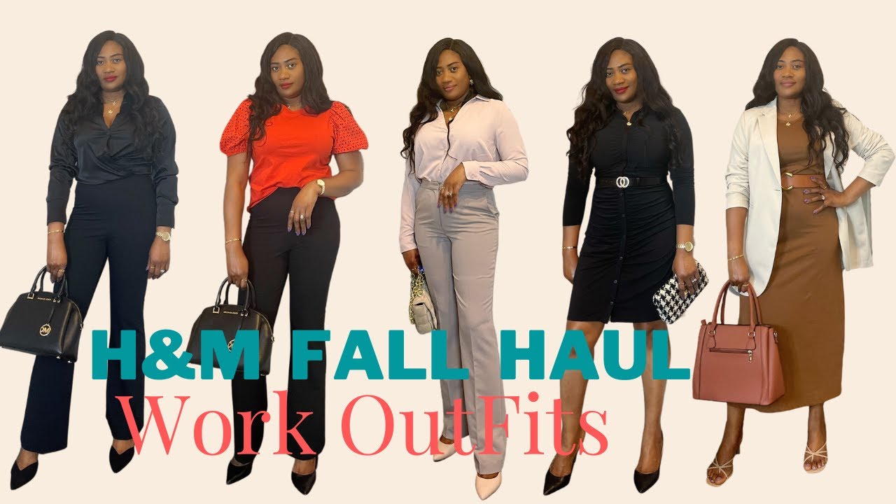 H&M HAUL | FALL WORK OUTFITS| H&M WORK WEAR TRY ON HAUL NEW IN - YouTube