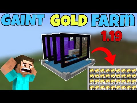 AUTOMATIC GOLD XP FARM IN MINECRAFT BEDROCK 1.19(MCPE/NINTENDO/CONSOLE ...