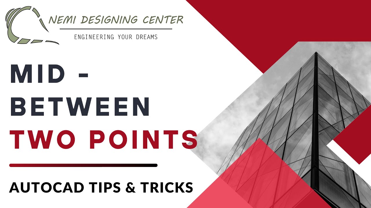 Mid-Between Two Points by M2P! | AutoCAD Tips & Tricks | Nemi Designing ...