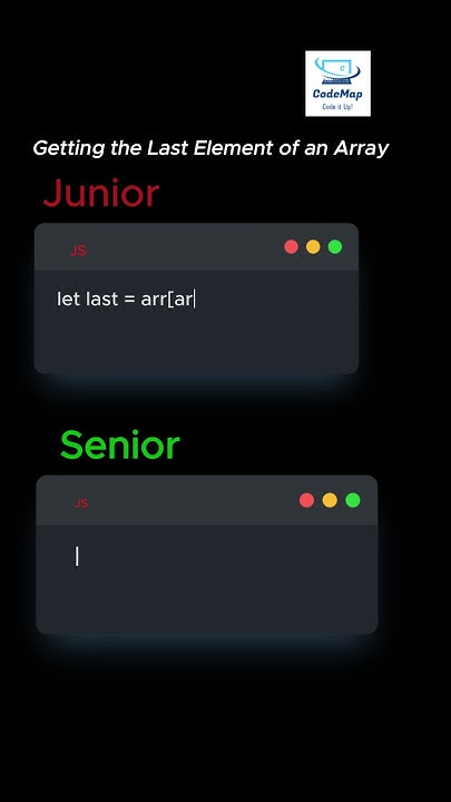 Junior vs Senior Developer 😅 l last element of an array #webdevelopment #html #css #javascript ...