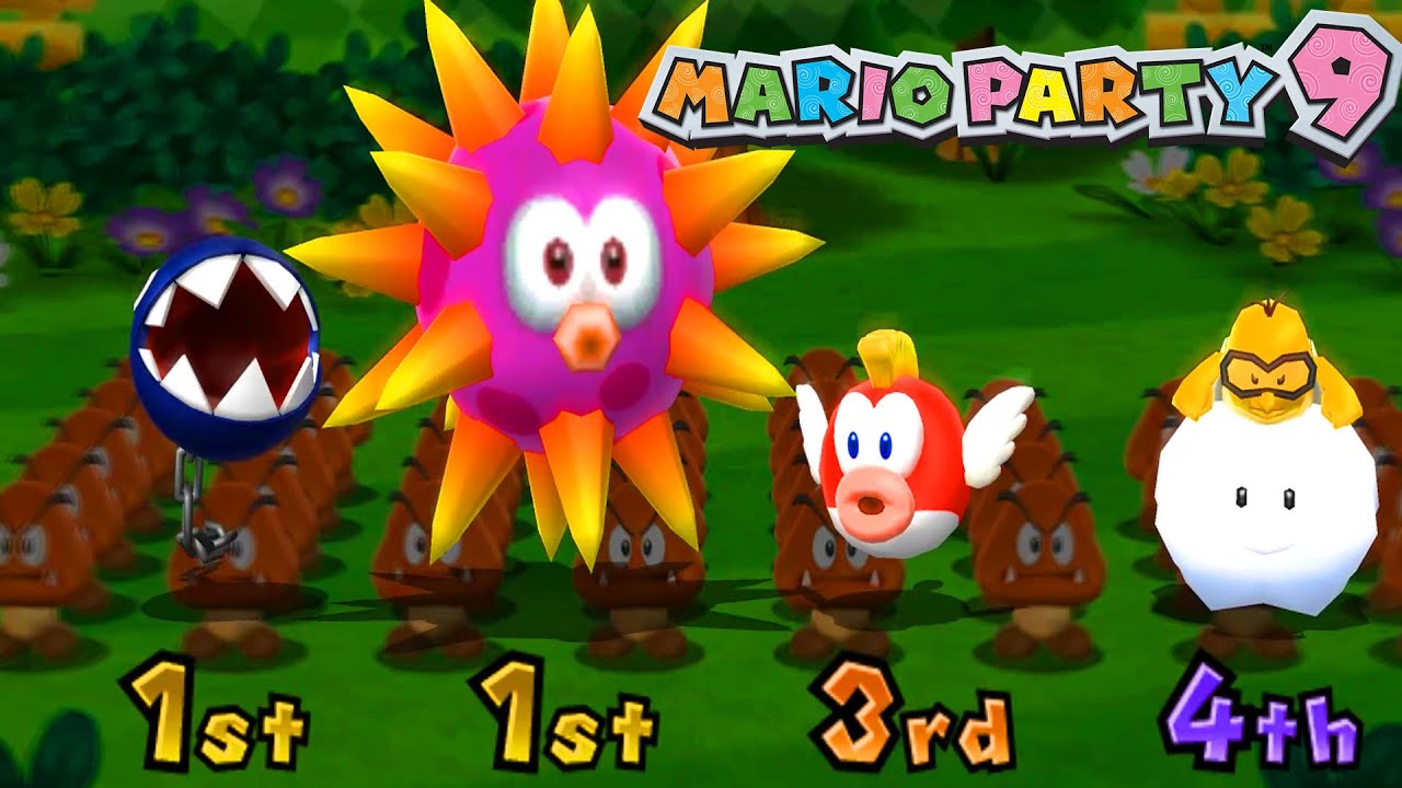 Mario Party 9 Step It Up - Chain Chomp vs Cheep Cheep vs Daisy vs Yoshi ...
