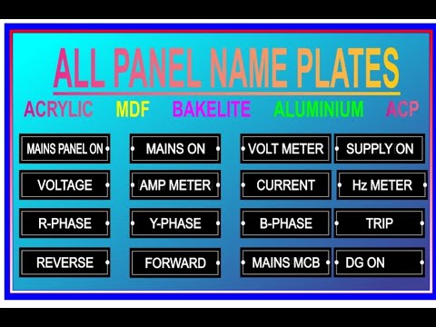 LASER ENGRAVER'S ALL PANEL NAME PLATES - YouTube