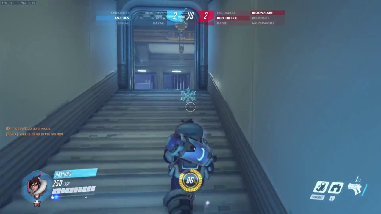 Overwatch Christmas Event Anxious Rampage (Mei Special Map) - YouTube