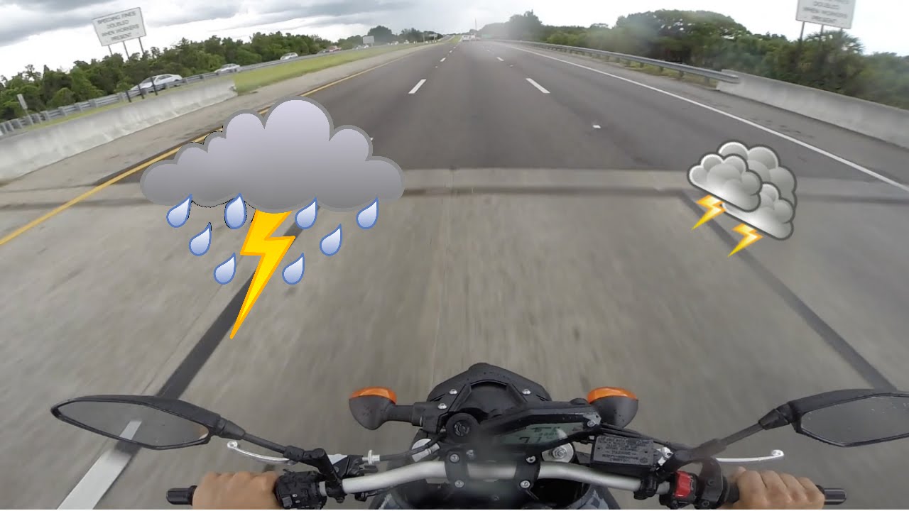 RIDING A MOTORCYCLE IN A THUNDERSTORM!! - YouTube