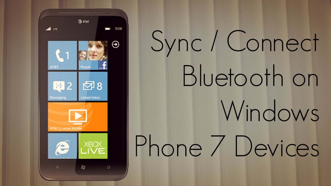 Sync / Connect Bluetooth on Windows Phone 7 Devices - PhoneRadar - YouTube