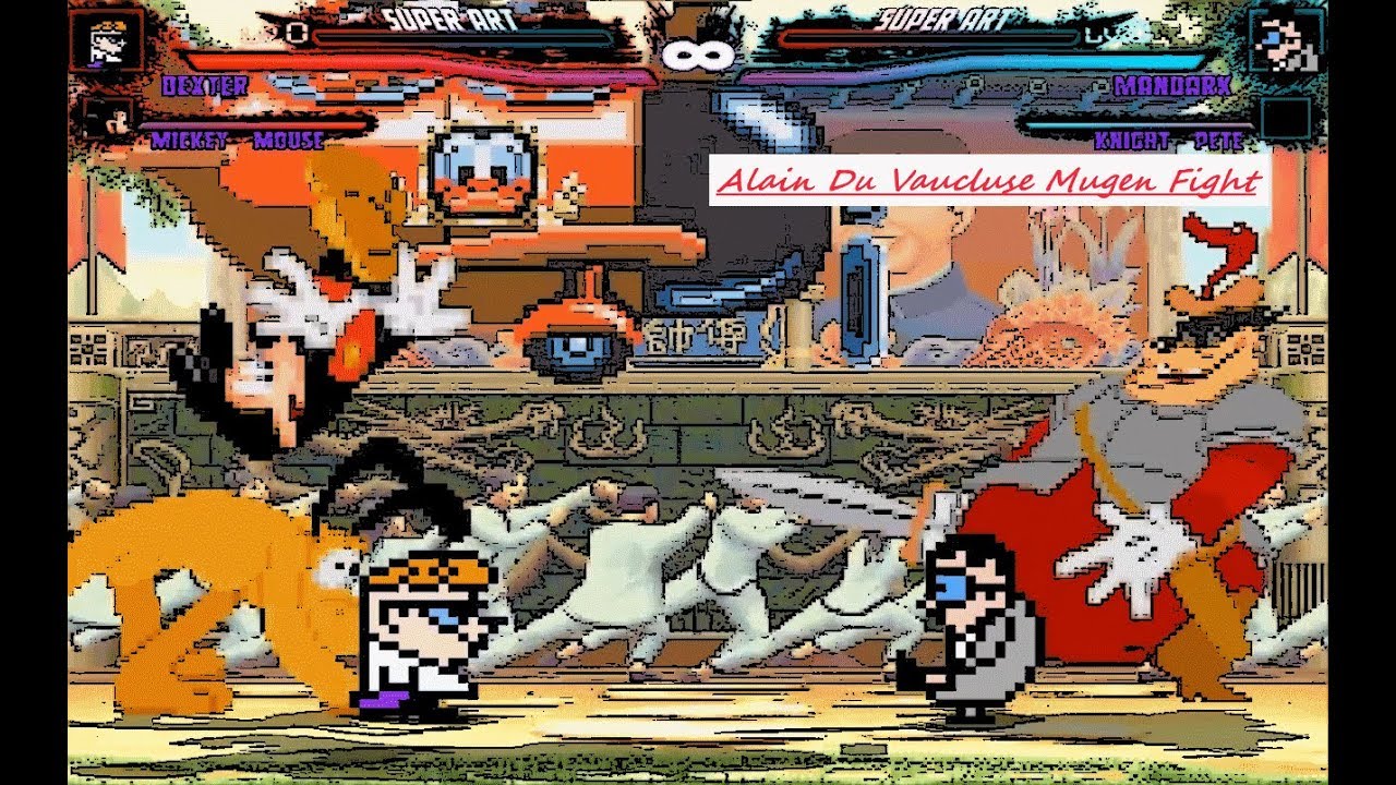 Mugen : Dexter & Mickey Mouse Vs Mandrak & Knight Pete (Request) - YouTube