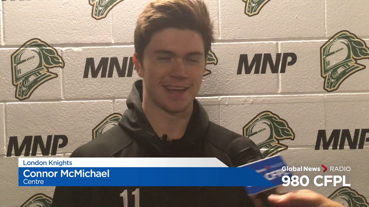 Connor McMichael on his first pre-season game in the NHL - YouTube
