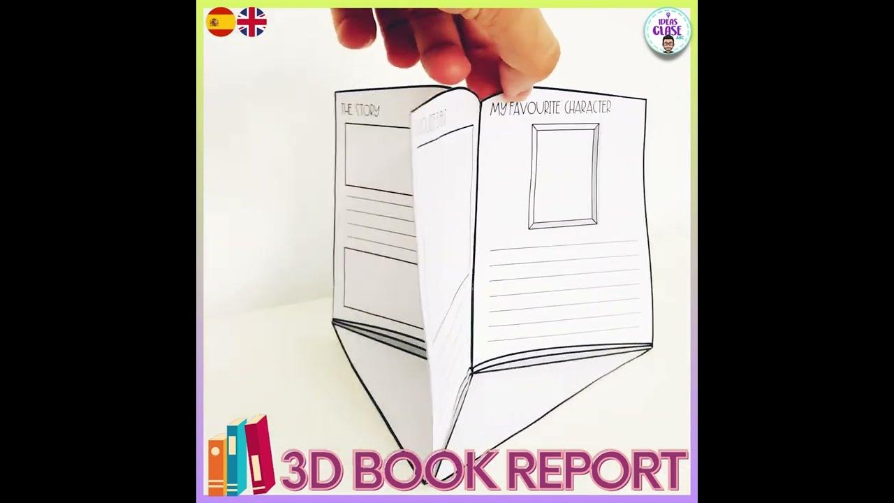 3D Book report- Triorama. Ficha de lectura 3D - YouTube