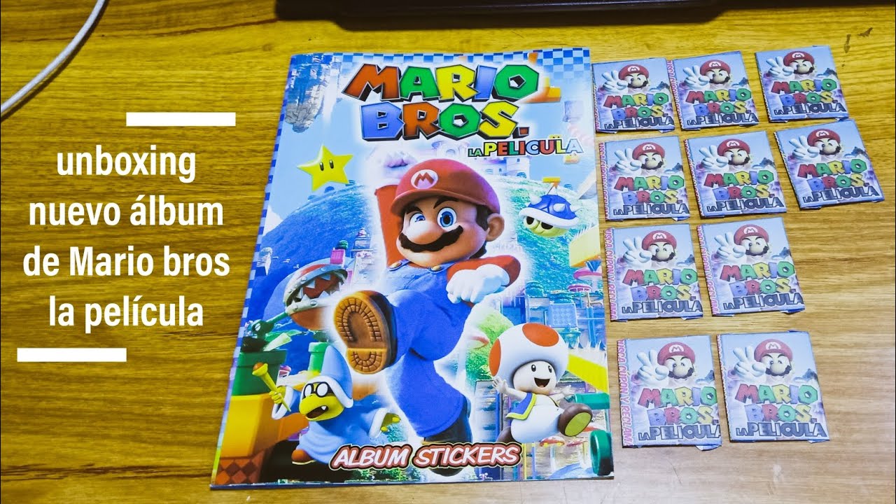 unboxing nuevo álbum Mario bros la película - YouTube