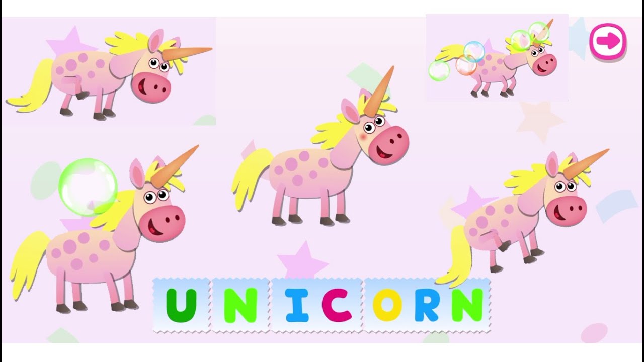 Bini ABC Reading Academy - Letter U - UNICORN, UFO - Bini Bambini Games ...
