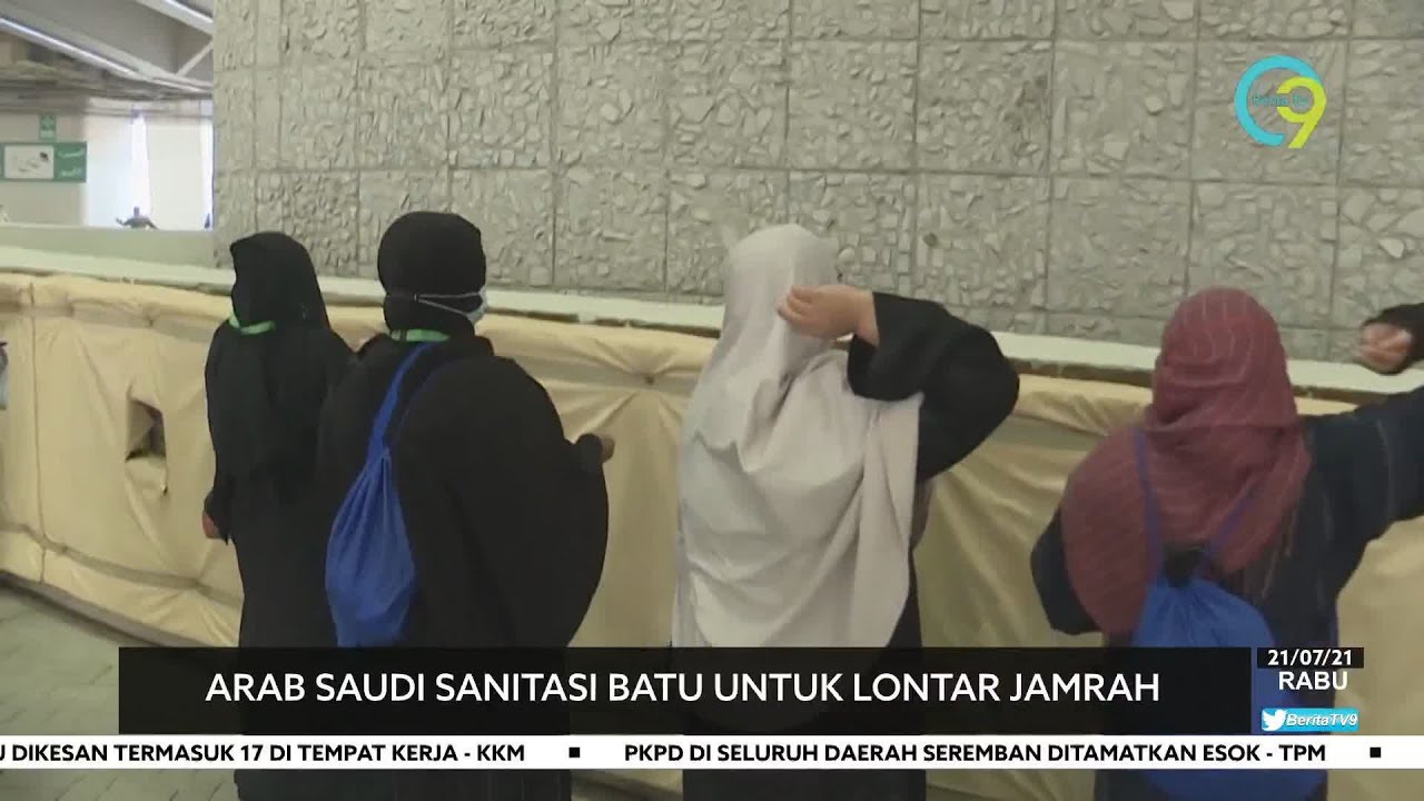 Arab Saudi Sanitasi Batu Untuk Lontar Jamrah - YouTube