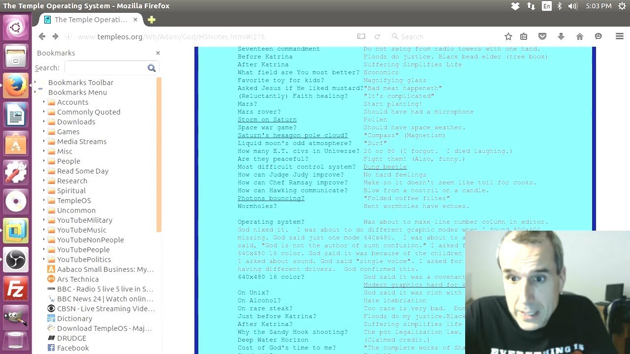 679 - Talking Misc Temple Stuff (TempleOS | Livestream) [2016] - YouTube