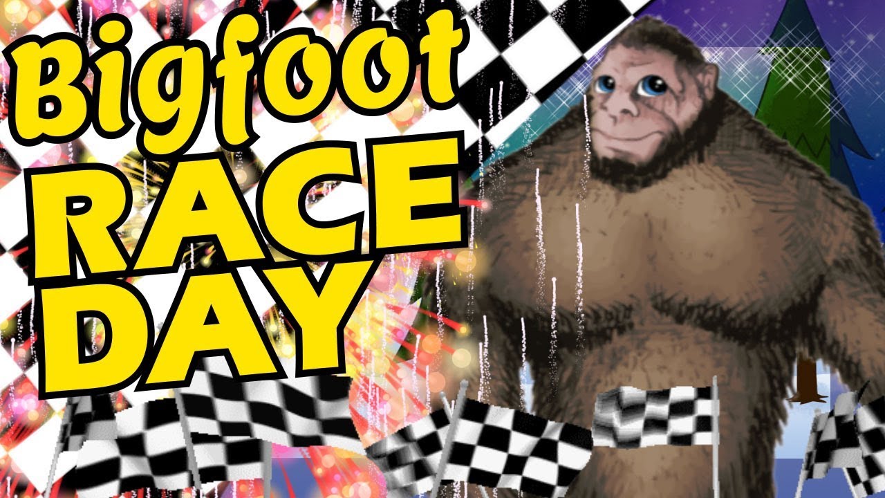 Bigfoot Race with Numbers and Place Order Educational Math Video for ...