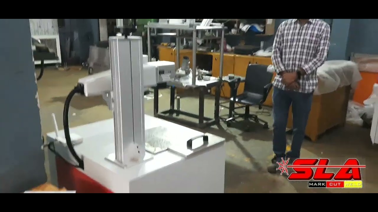 SLA Advance wireless Fiber Laser Marking Machine - YouTube