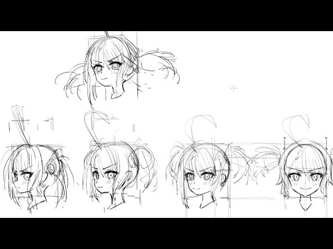 21 Style Development: Head studies 3/? (head rotation exercise, gigi ...