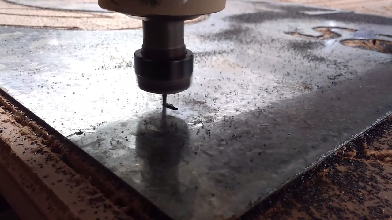 Corte chapa galvanizada CNC Router - YouTube