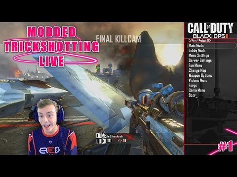 Red Randumb: Modded TrickShotting Live! | Episode 1 | BO2!