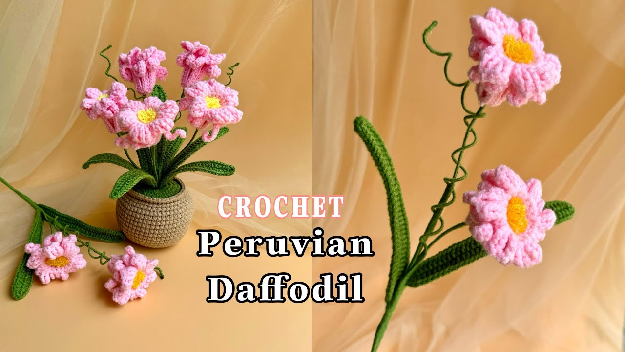 #224 Crochet Peruvian Daffodils | Móc Hoa Thuỷ Tiên Peru | Dương Liễu ...