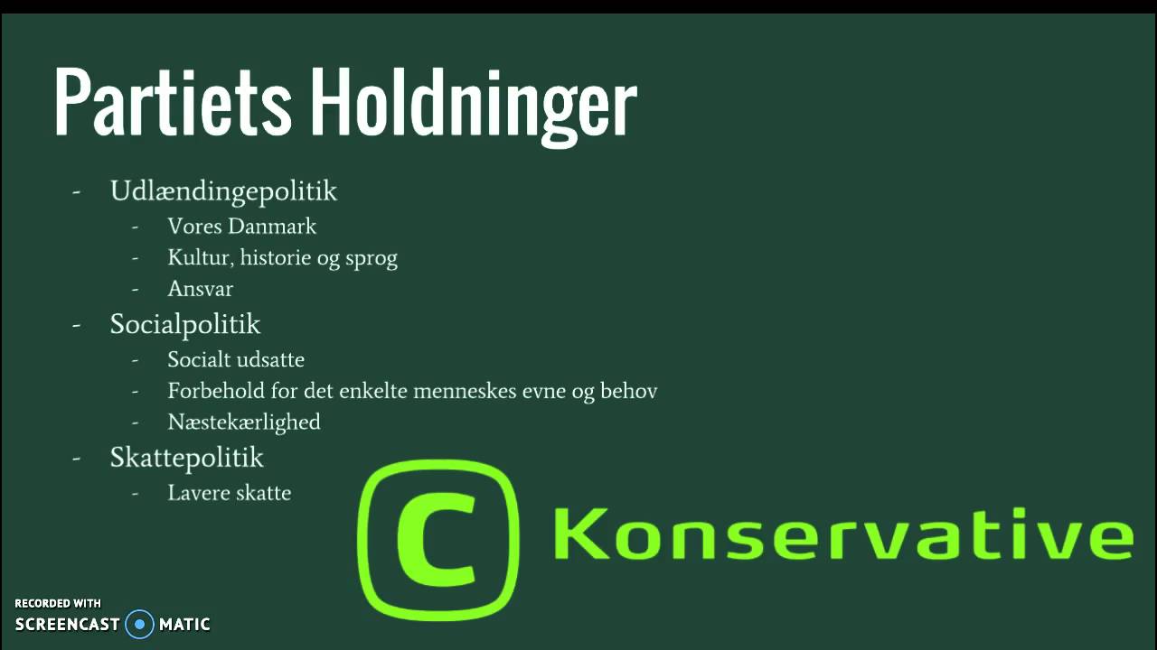 Det Konservative Folkeparti, samfundsfag #1 - YouTube