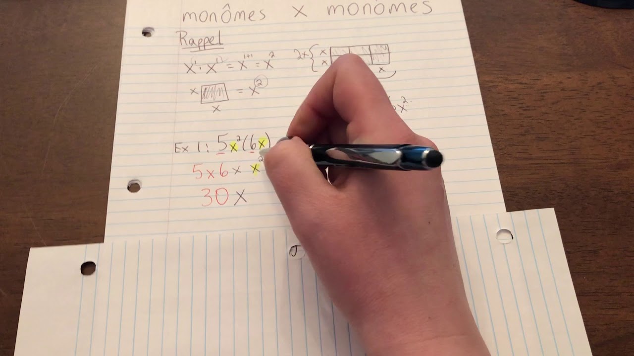 La multiplication des monômes - YouTube