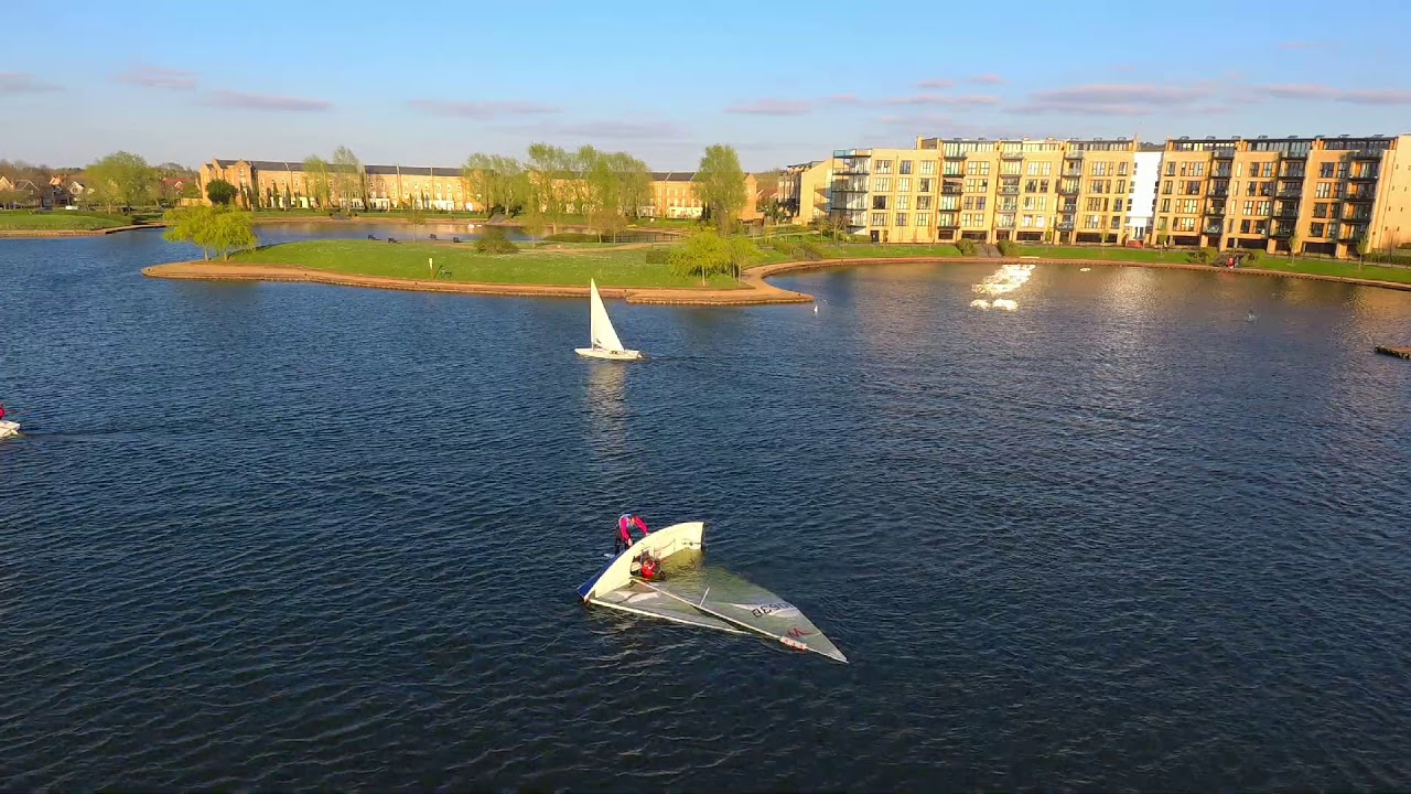 Sail boat tip over - YouTube