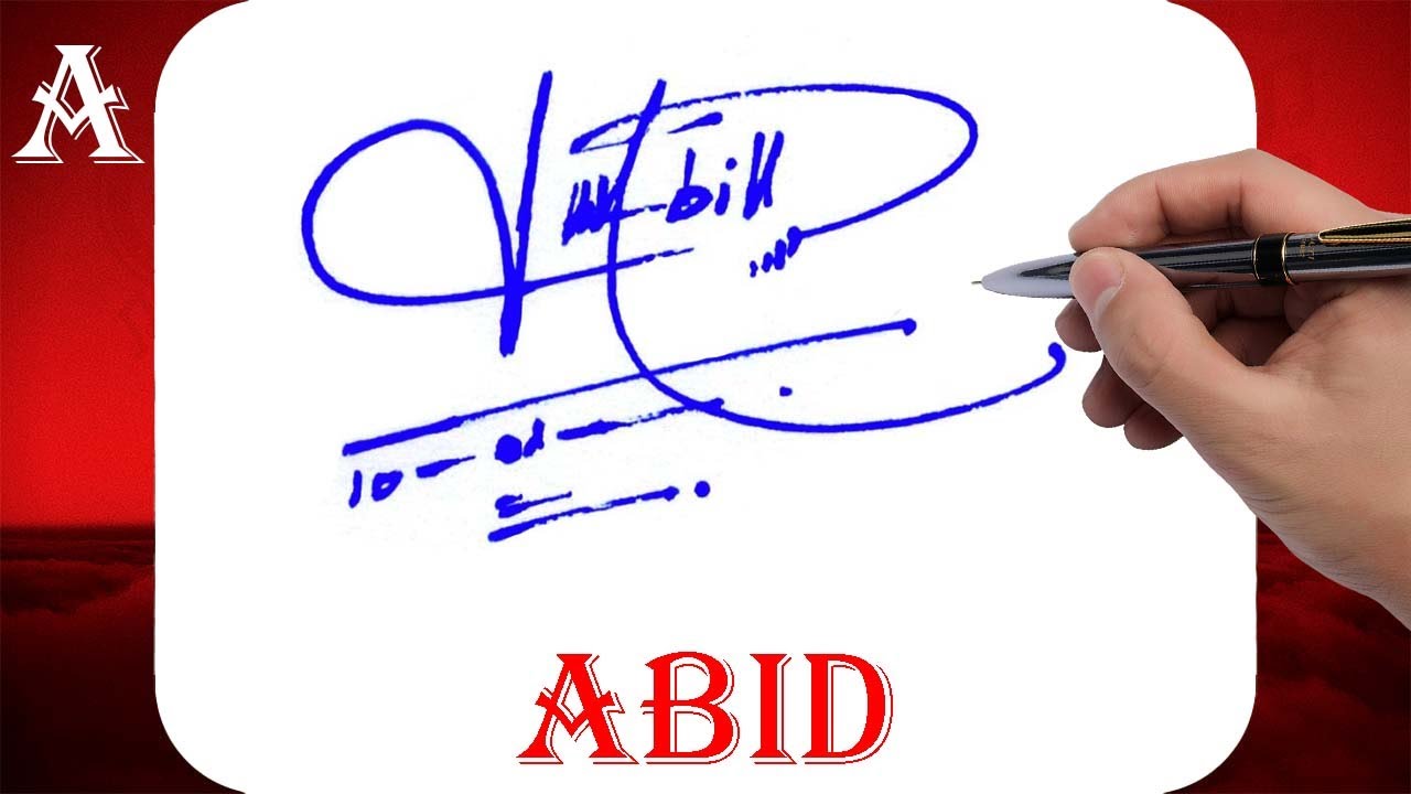 Abid Name Signature Style - A Signature Style - Signature Style of My ...