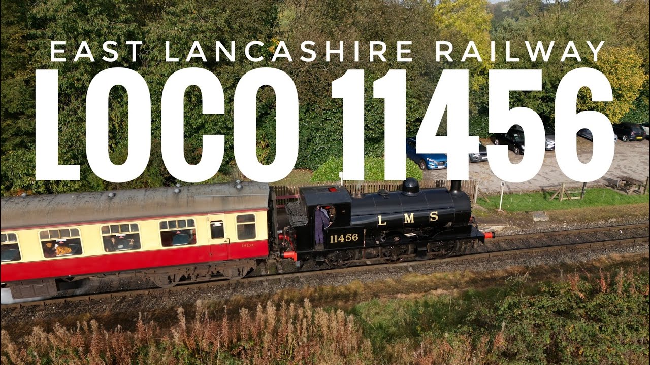 Steam train Loco 11456 on the East Lancashire Railway - 2024 - YouTube