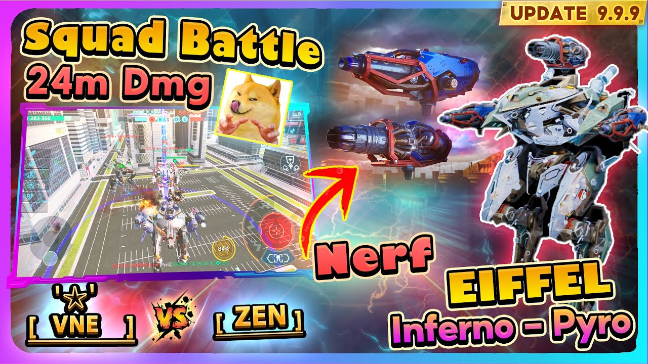 💥Inferno & Pyro NERF⏬ - ⚔️ Squad Battle [Mix Squad] vs [ZEN] ｜ War ...
