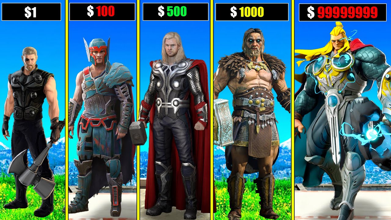 $1 THOR SUIT into $1,000,000,000 THOR SUIT in GTA 5! - YouTube