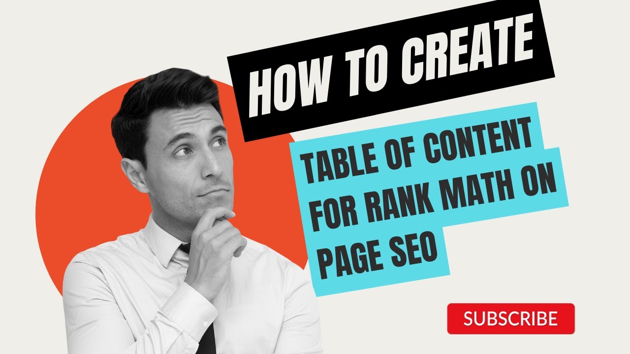 How to create a table of content for rank math on page SEO-2023 ...