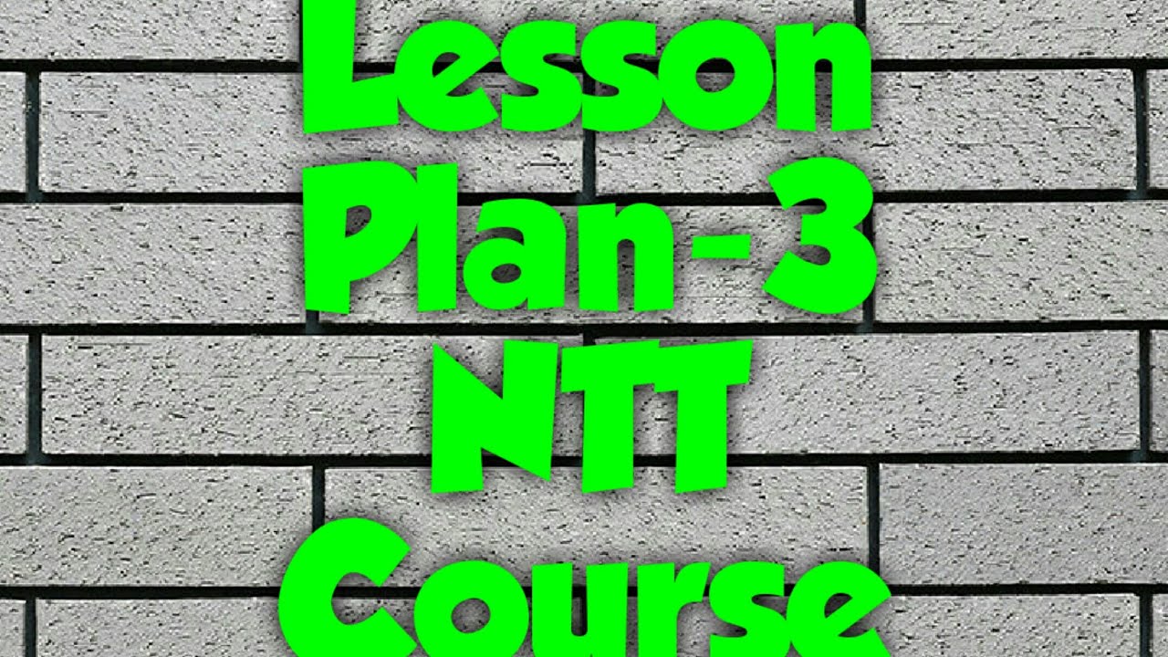 Lesson Plan 3 in English!For NTT Course - YouTube