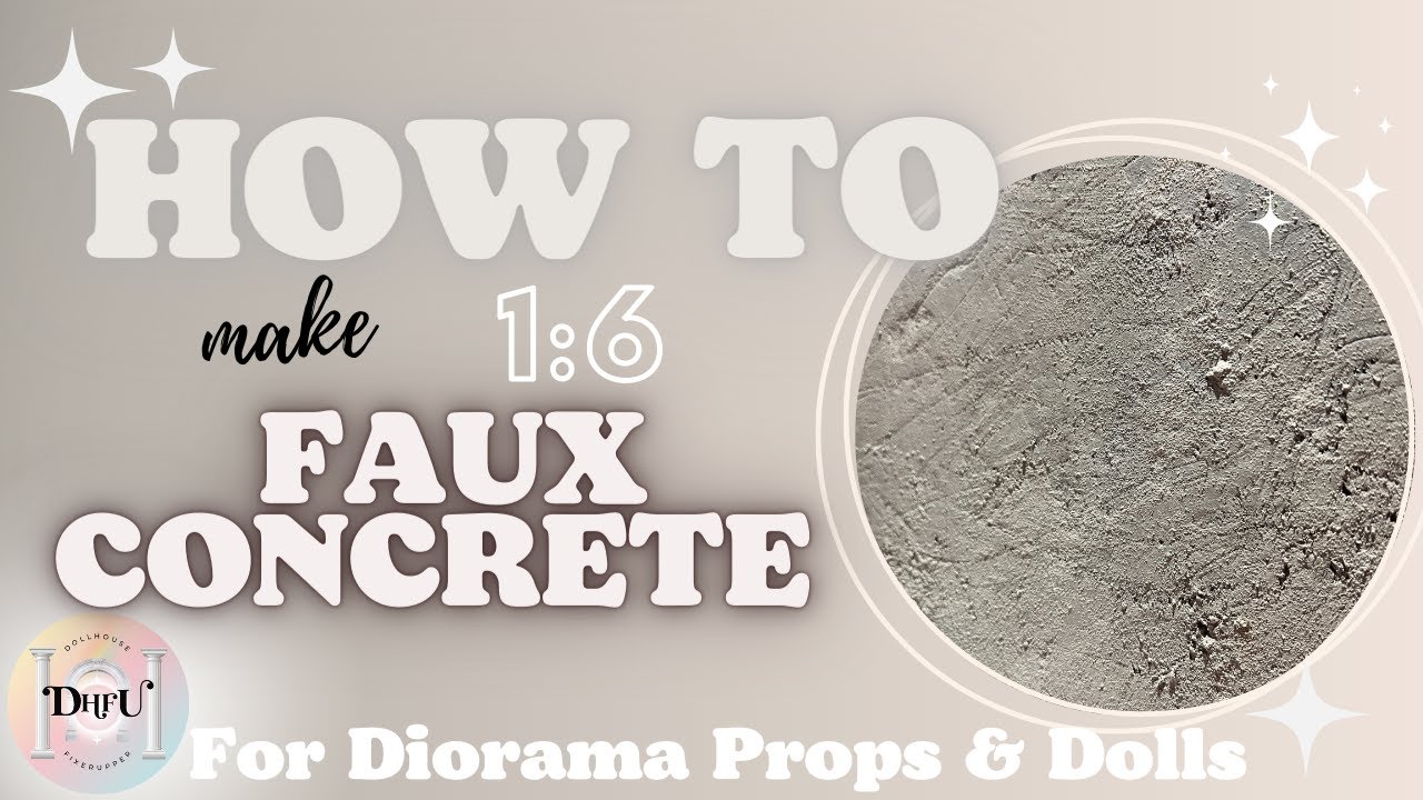 HOW TO: Faux Concrete Wall - Diorama or Doll prop - YouTube