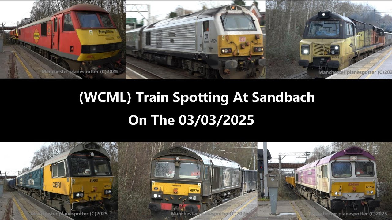(WCML) Train Spotting At Sandbach Station On The 03/03/2025 - YouTube