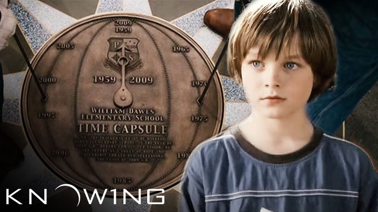 'Opening the Time Capsule Reveals a Mysterious Letter' Scene | Knowing ...