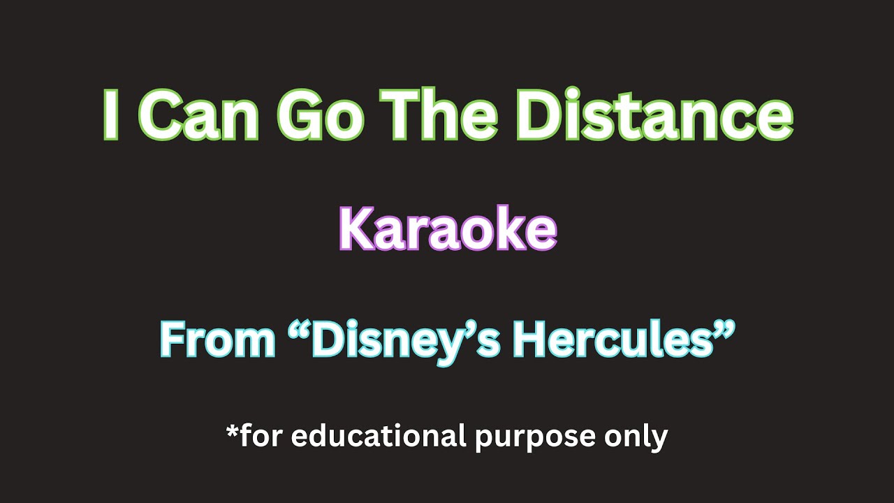 I Can Go The Distance from: Hercules | Karaoke #karaoke #voicelessons ...