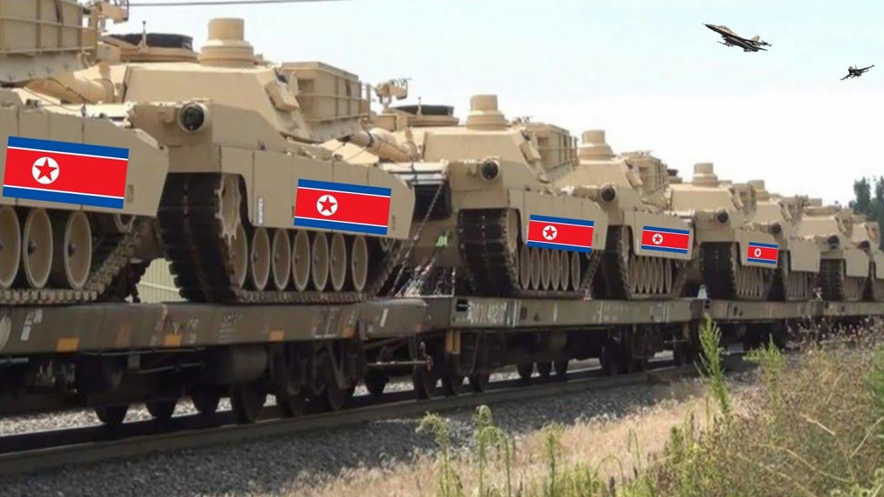 Horrifying moment! Train carrying thousands of North Korean tanks ...