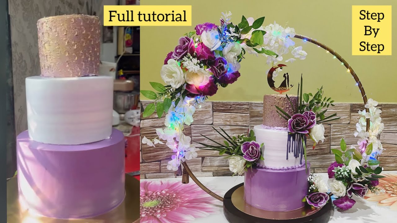 Engagement cake | How to make | designer cake decoration | treading ...