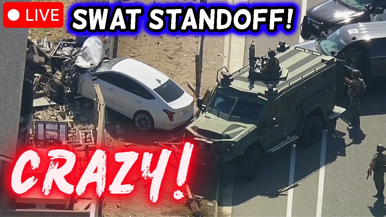 🔴 BREAKING: Tense SWAT Standoff! Barricaded Suspect After Police Chase ...