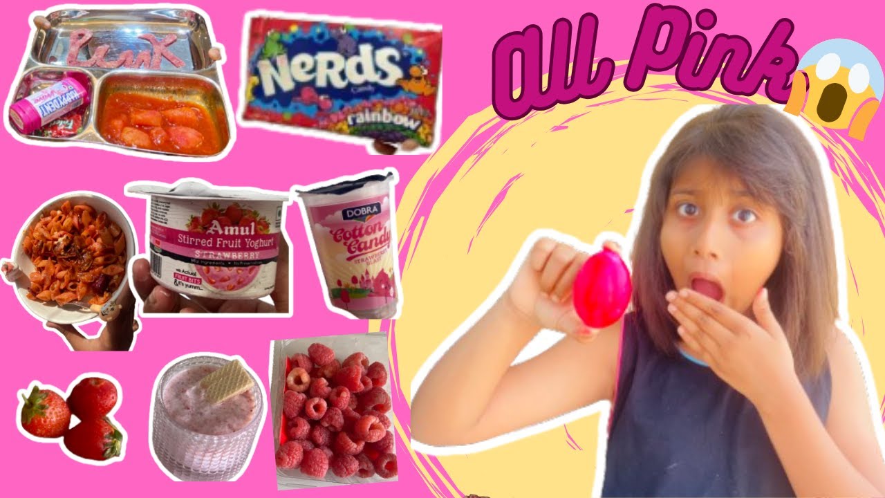 I ate only Pink foods for 24 hours | FOOD CHALLENGE | Ye Bhi Pink ...