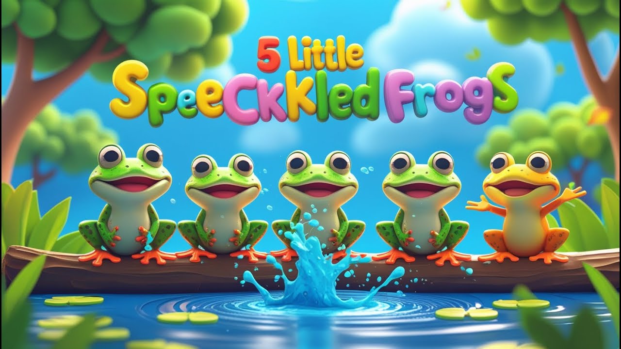 Five Little Speckled Frogs | Classic Counting Nursery Rhyme & Lyrics ...
