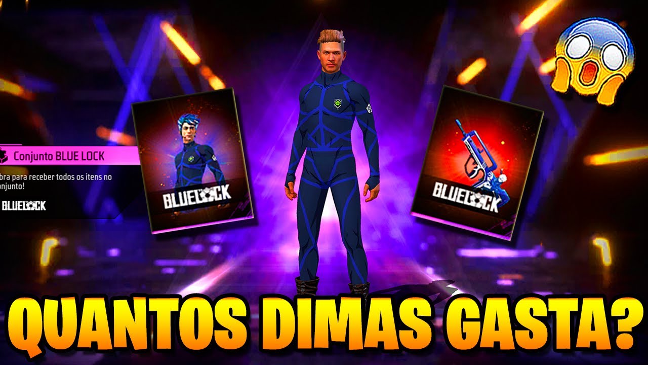 PEGANDO A NOVA SKIN DO BLUELOCK! NOVO EVENTO FREE FIRE, FAMAS BLUE LOCK ...