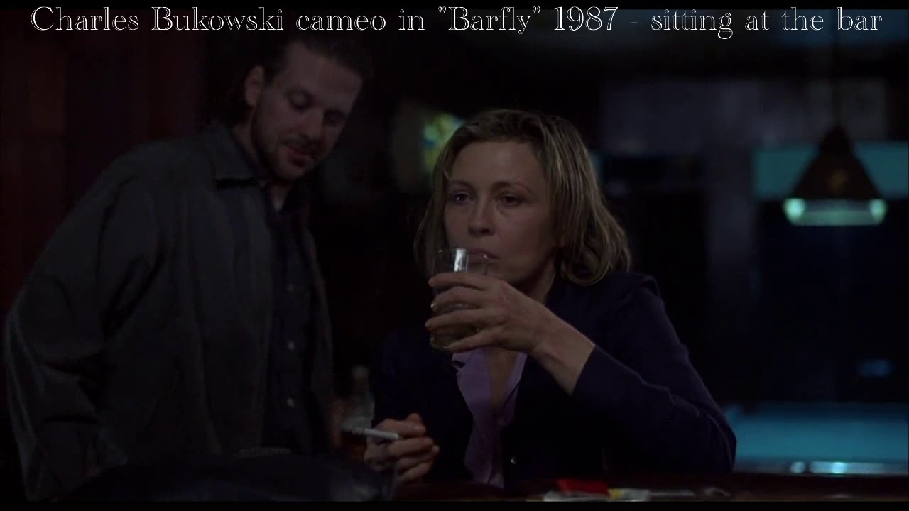Charles Bukowski cameo in "Barfly" 1987 sitting at the bar - YouTube