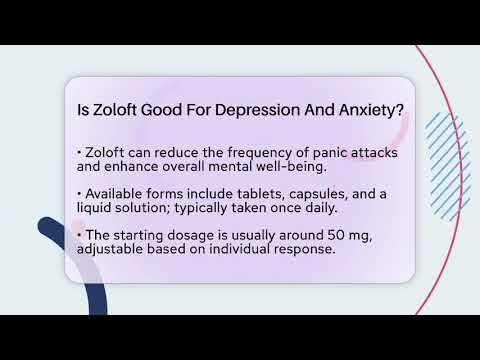 Is Zoloft Good For Depression And Anxiety? - Stress Free Mindset