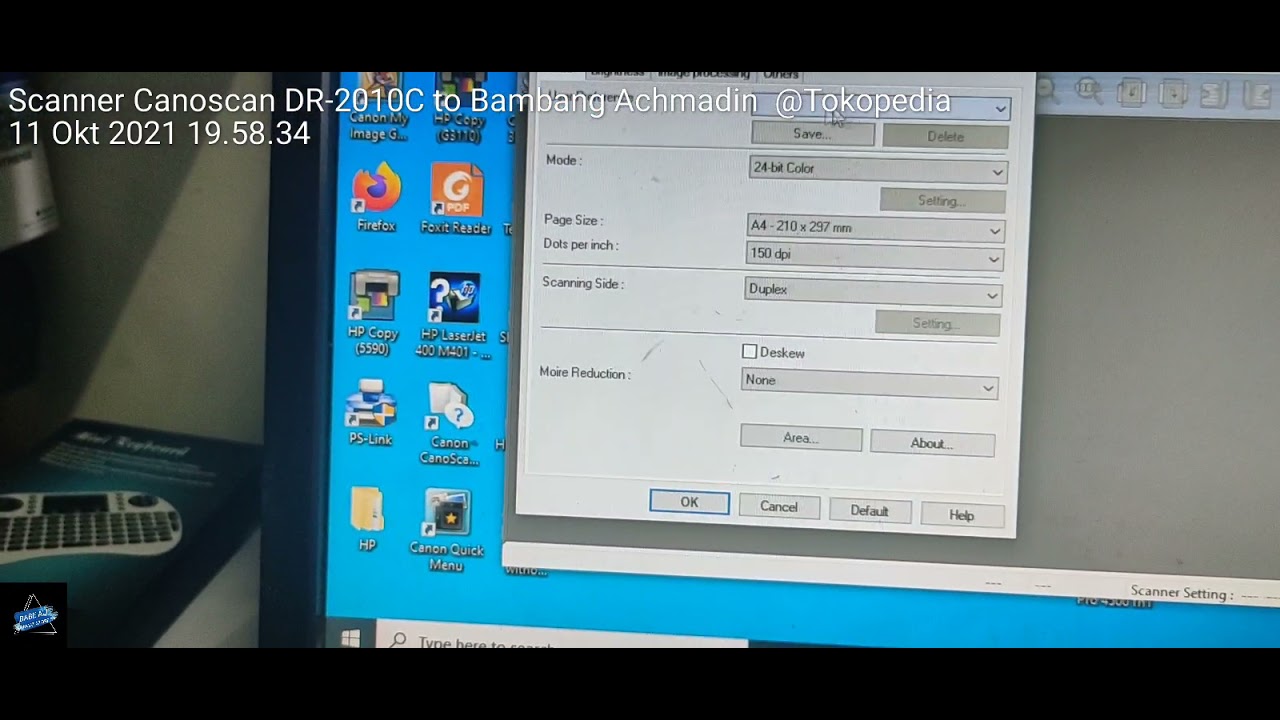 Scanner Canon DR-2010C bisa scan duplek A4 dan Folio - YouTube