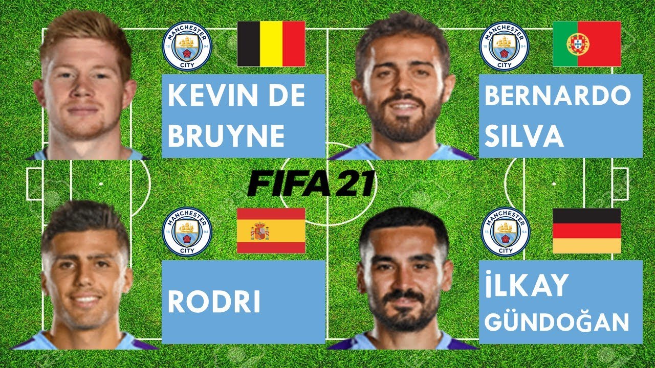 Kevin De Bruyne vs Bernardo Silva vs Rodri vs Ilkay Gündoğan - FIFA 21 ...