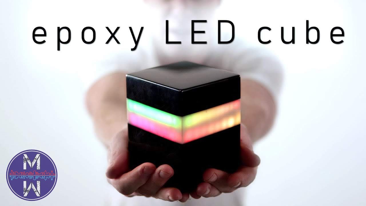 diy EPOXY LED cube lamp w/ WIRELESS charging - YouTube
